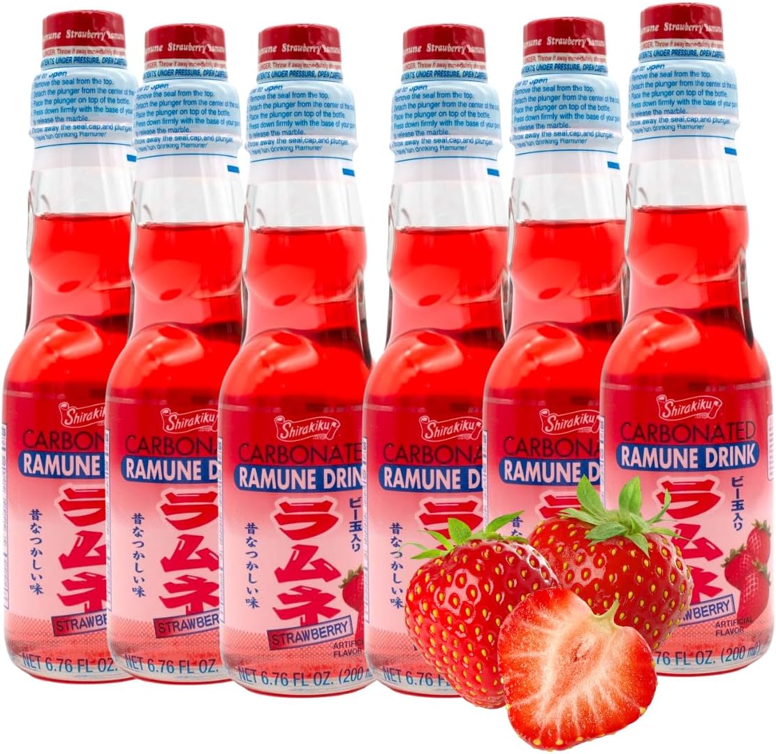 Amazon.com : Ramune (Japanese Soda) 6.76 oz Assorted Flavors 6pk : Soda ...