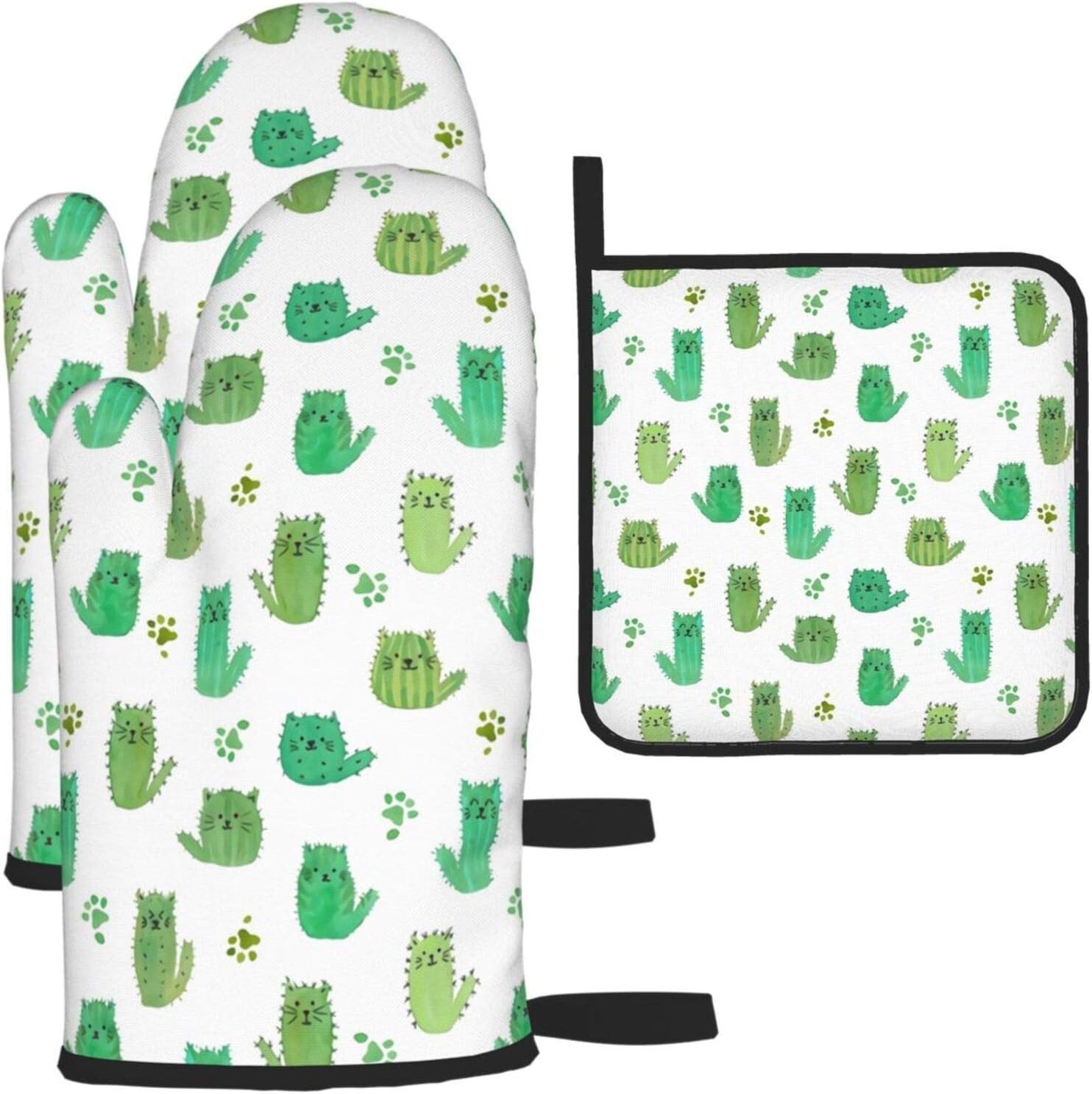 Amazon.com: Cat-Cus! Cactus Cats and Paws Oven Mitts Kitchen Insulation ...