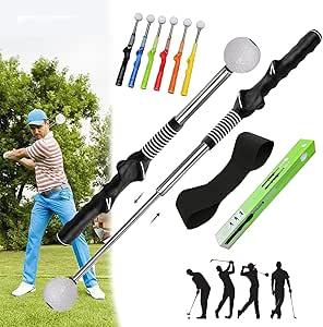 Amazon.com : Gloryboom Telescopic Club, Retractable Golf Swing Training Aid, Golf Grip Trainer ...