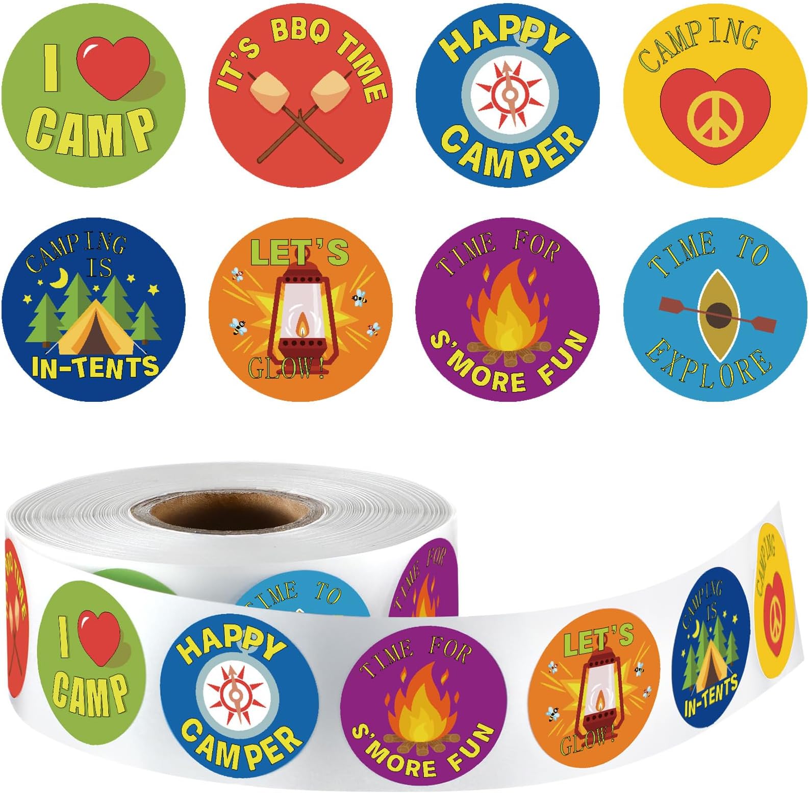 Amazon.com : Campfire Planner Stickers, 0.5 Inch Camping Fire ...