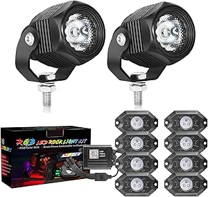 Amazon.com: Auto Power Plus 2PCS Small LED Pods Driving Light + 8 Pods ...