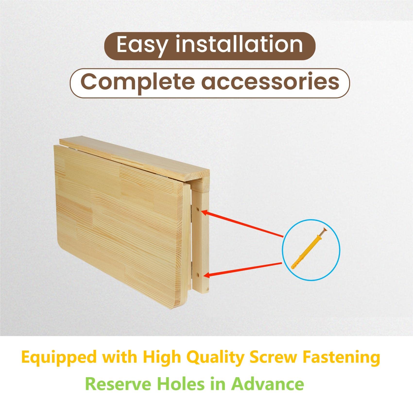 Snapklik.com : Folding Table Wall Mounted Space Saving, Foldable Wall ...