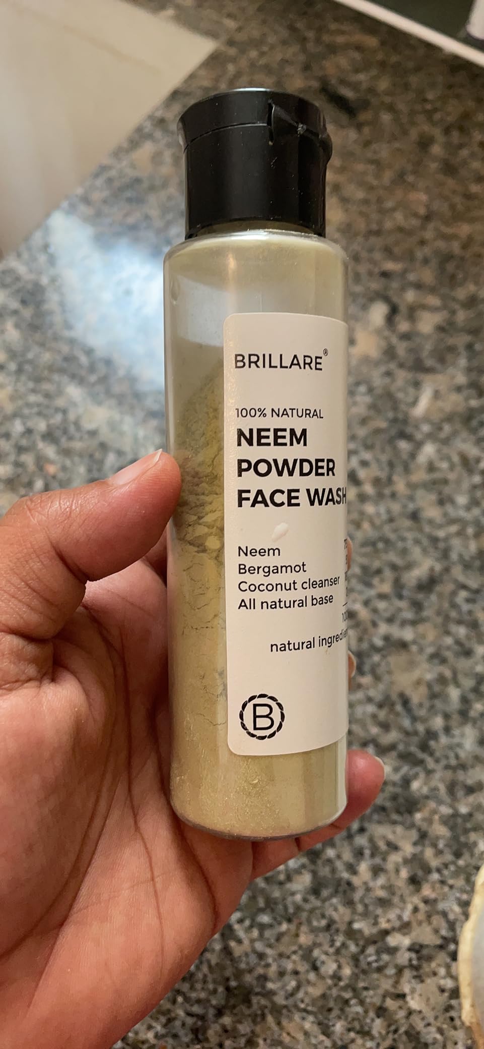 Brillare Neem Powder Face Wash Fights Acne, Pimples & Blemishes 100% ...