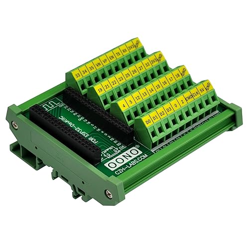 Snapklik.com : DIN Rail Mount Screw Terminal Block Breakout Module Board For ESP32-DevKitC