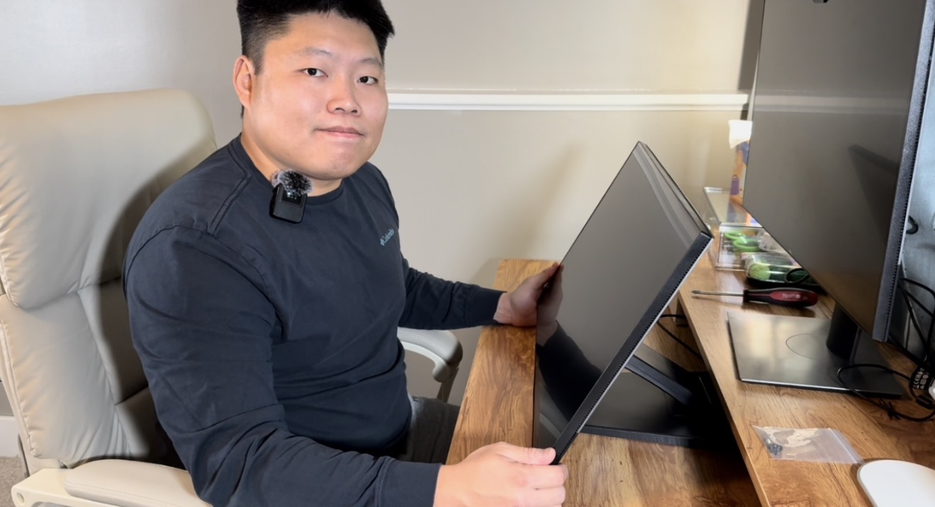 Watch Desk setup hack. Adjustable folding VESA monitor stand! #ad on ...