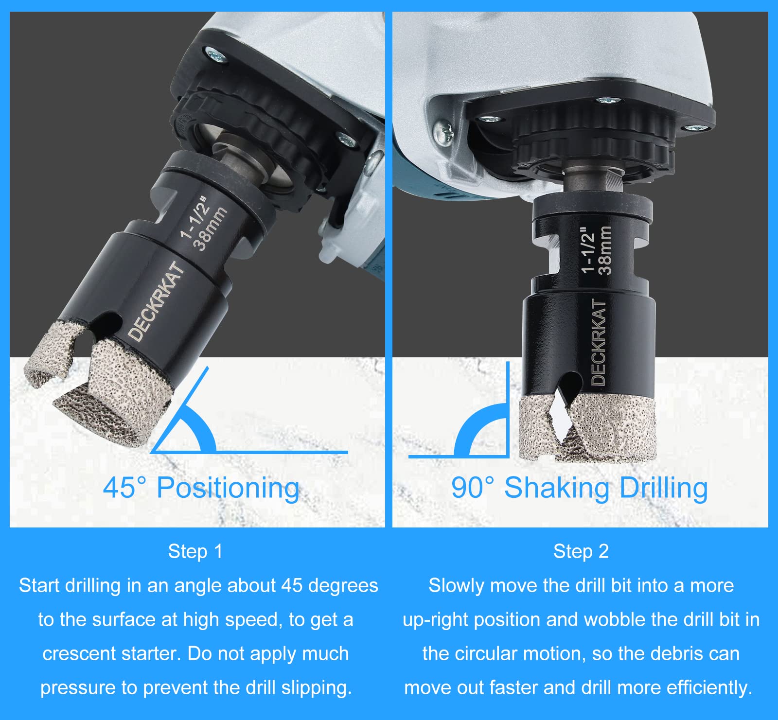 Core Drill Bits For Tile SALI 1-1/2 Inch Diamond Core Drill Bit For ...