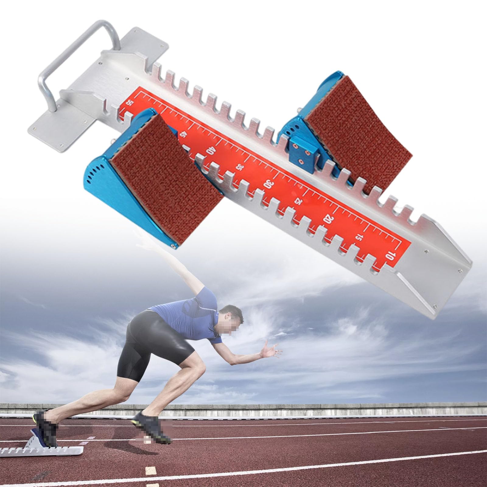 Red Cinder Track Material Track Starting Blocks For Sprinting, 6 Angle