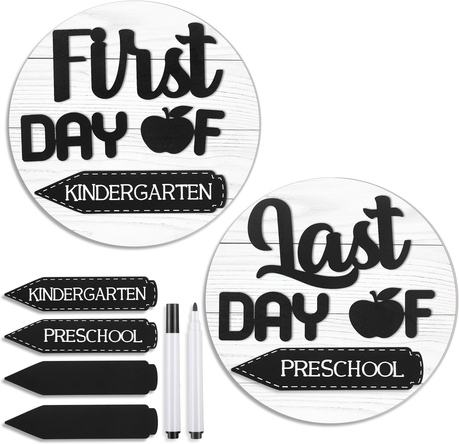 Amazon.com: Thyle First and Last Day of School Board Double Sided First ...