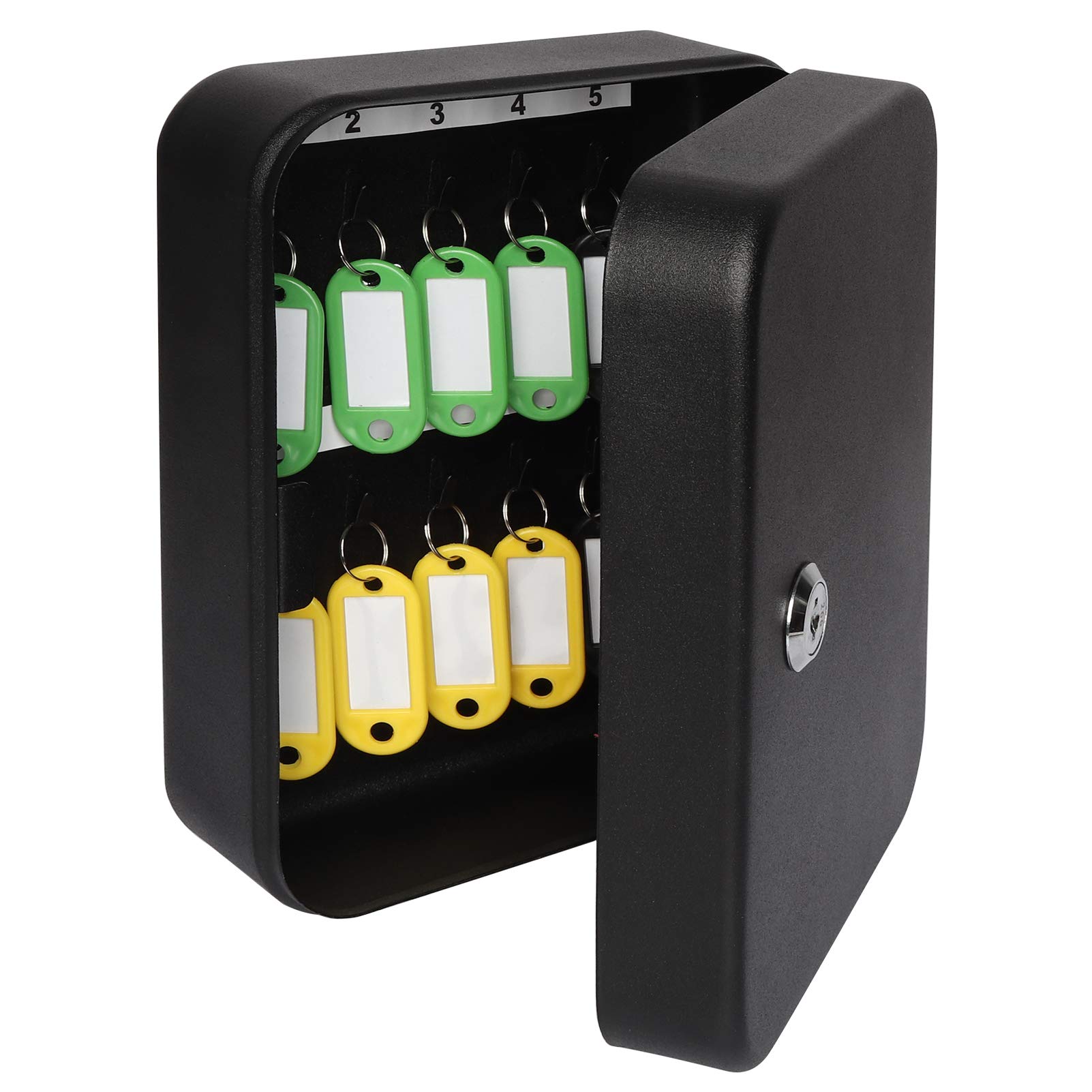Parrency Security Metal Key Box with 20 Hooks, Large Adjustable Wall ...