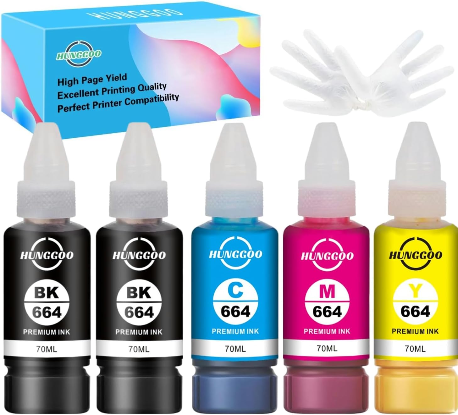 Amazon.com: Hunggoo 664 Ink Refill Bottles Compatible with 664 Ink ...