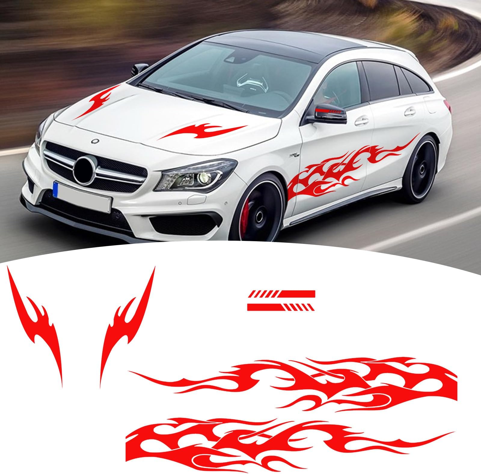 Amazon.com - Flame Decals - 2pc Set - Classic Hot Rod Flames for Car ...