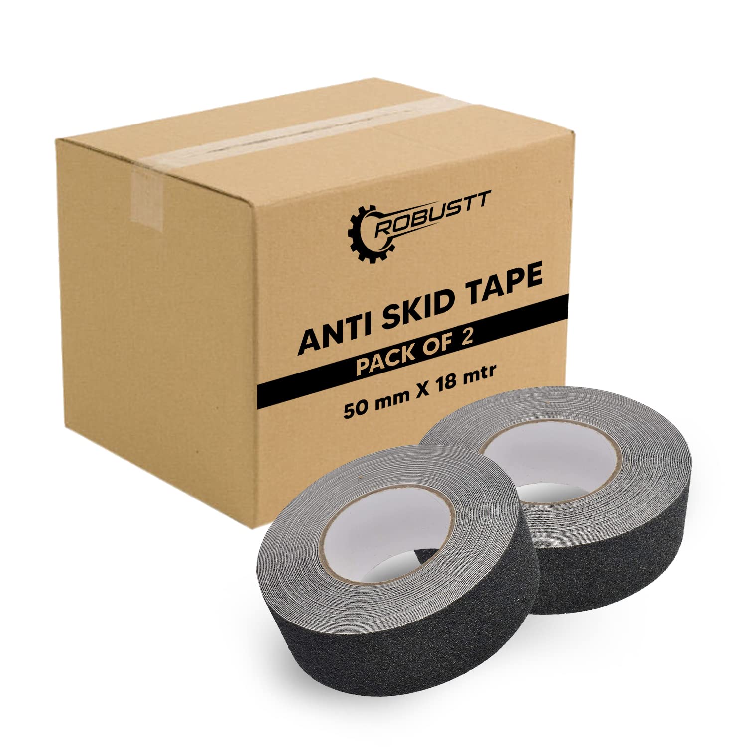 Robustt Anti Skid/AntiSlip"18mtr(guaranteed) X50mm" (Pack of 2) Black ...