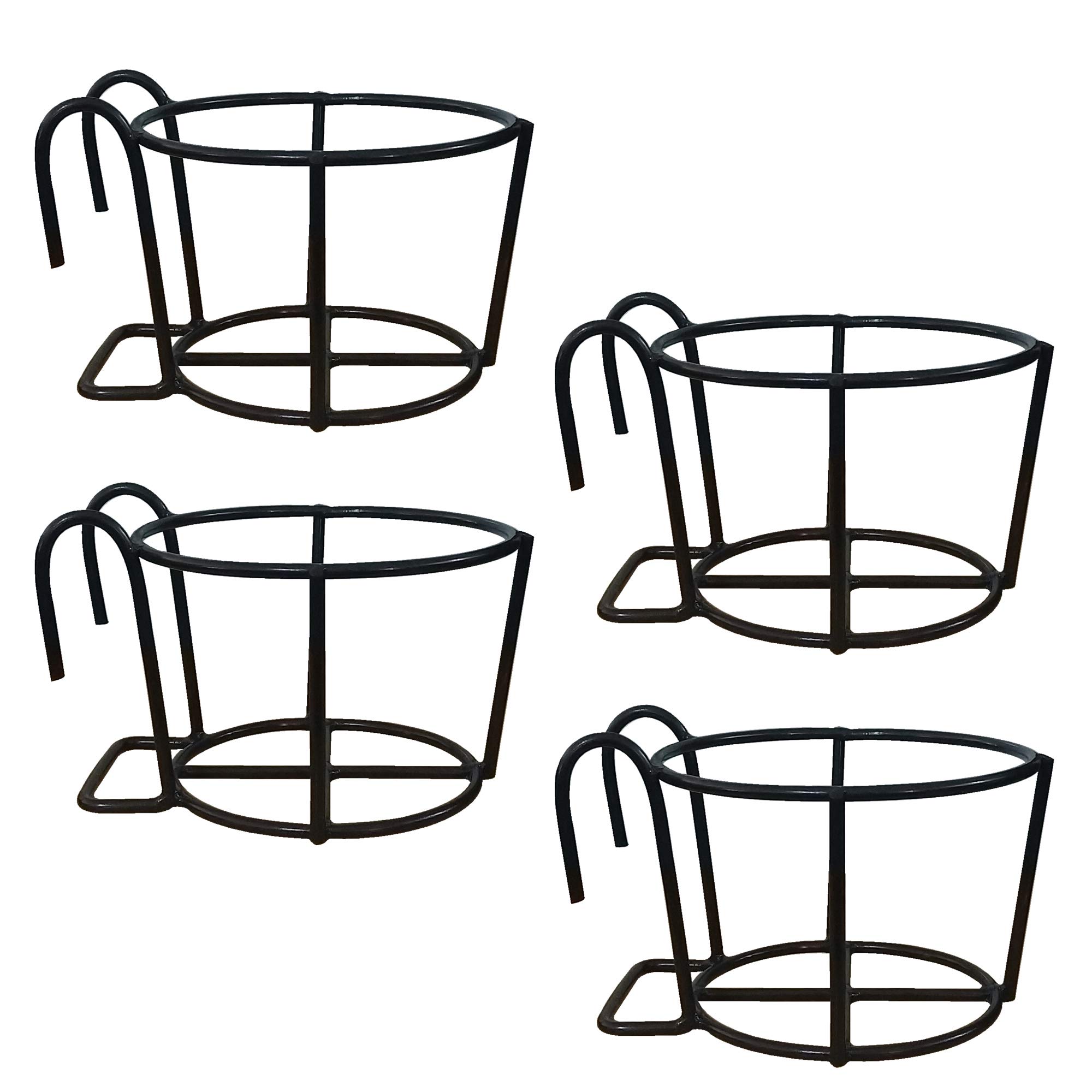 TrustBasket Round Pot Railing Hanger(Set of 4) | Heavy Duty Durable ...