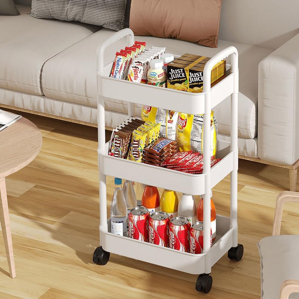 Genubi Industry 3-tier storage trolley, kitchen trolley on wheels ...