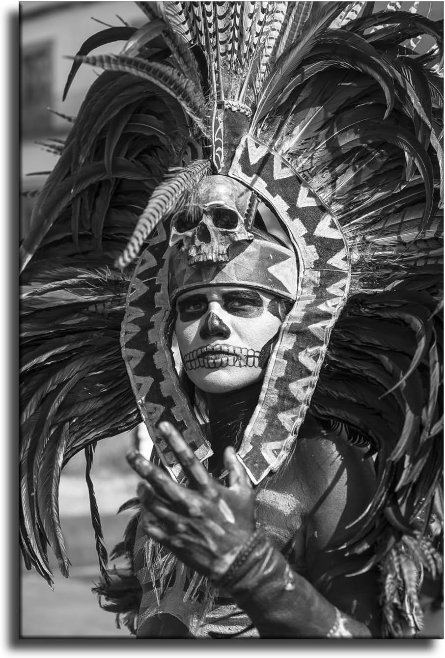 Amazon.com: Aztec Poster Wall Art Paintings Canvas Wall Decor Home ...