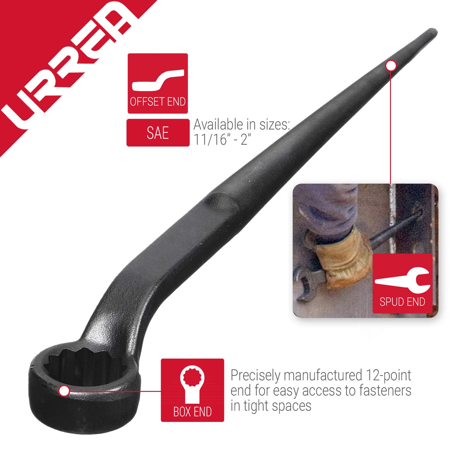 Snapklik.com : 2632 2-Inch 121-Point Box Spud Handle