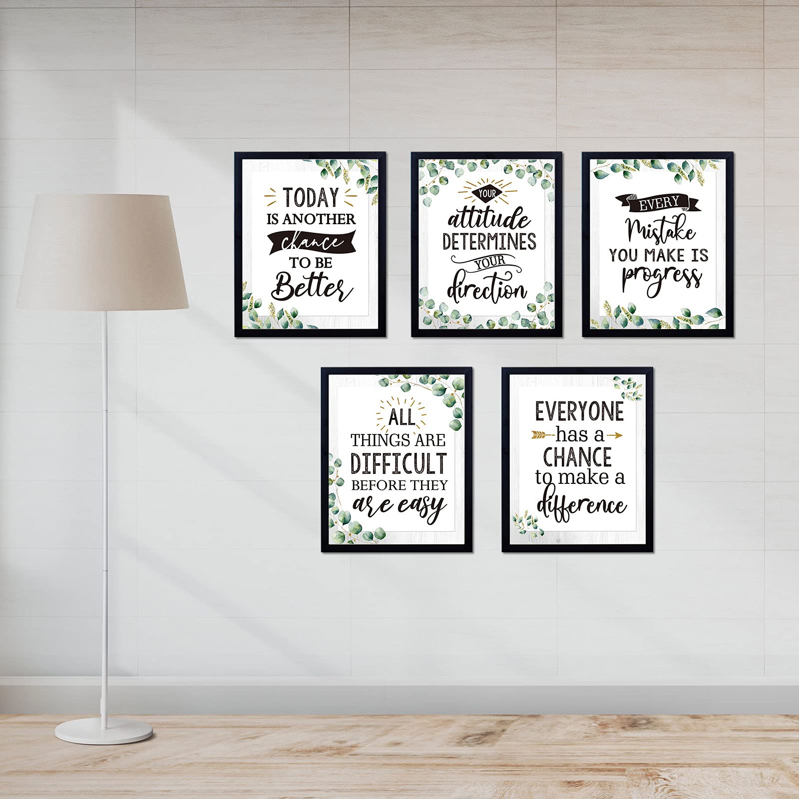 Buy 13 Pieces Eucalyptus Bulletin Board Poster Classroom Motivational ...