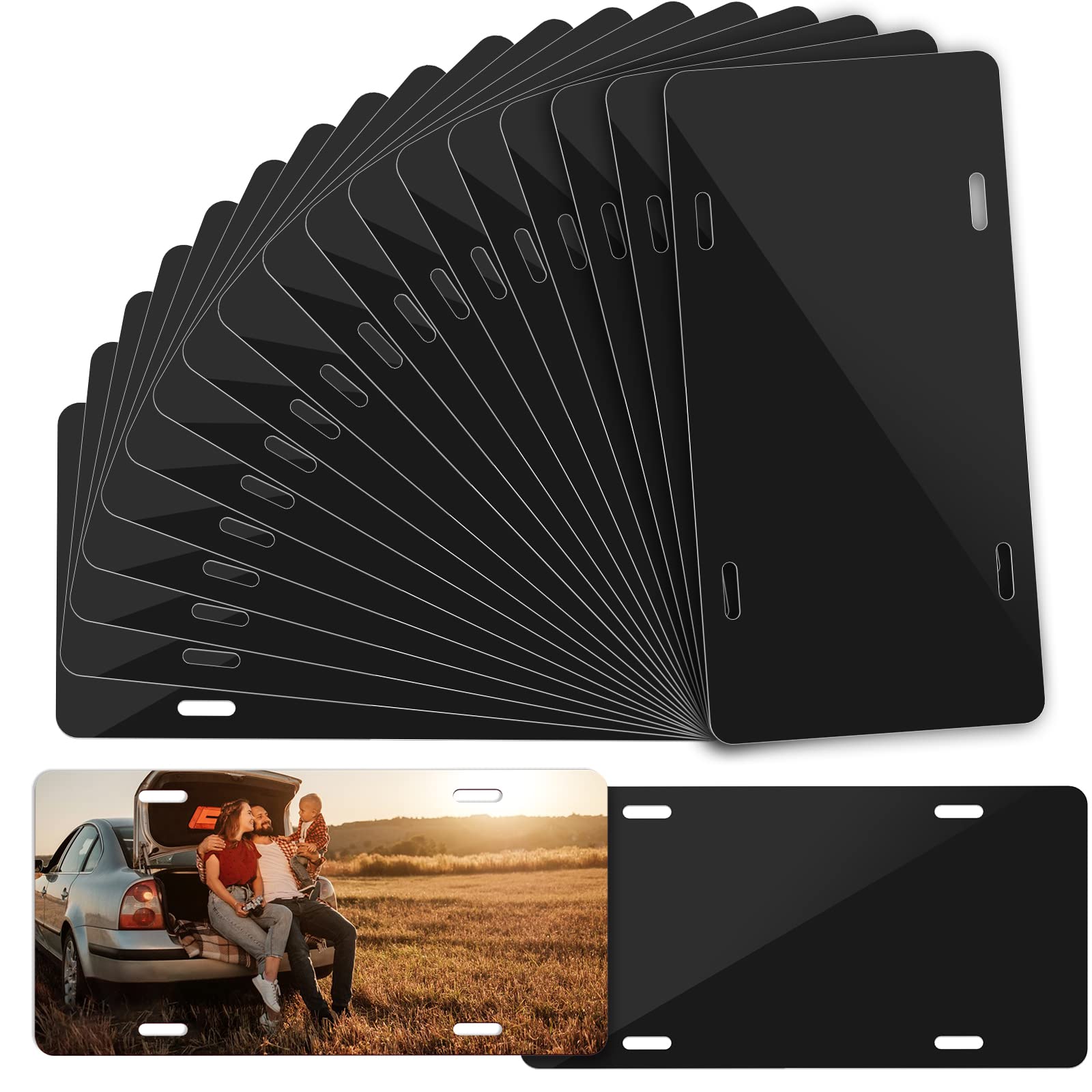 Snapklik.com : 20 Pack Sublimation License Plate Blanks, Metal Aluminum ...
