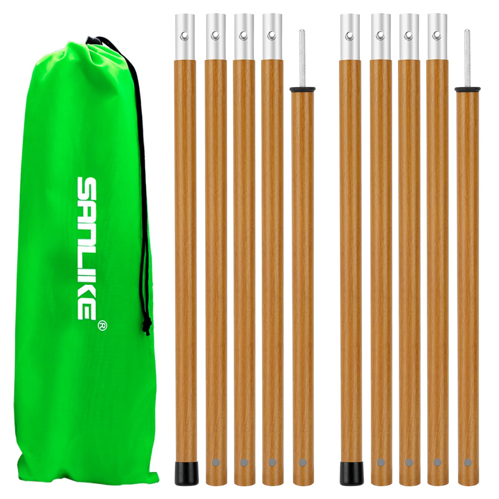 Snapklik.com : SAN LIKE Aluminum Tent Poles For Tarp - 75in Collapsible ...