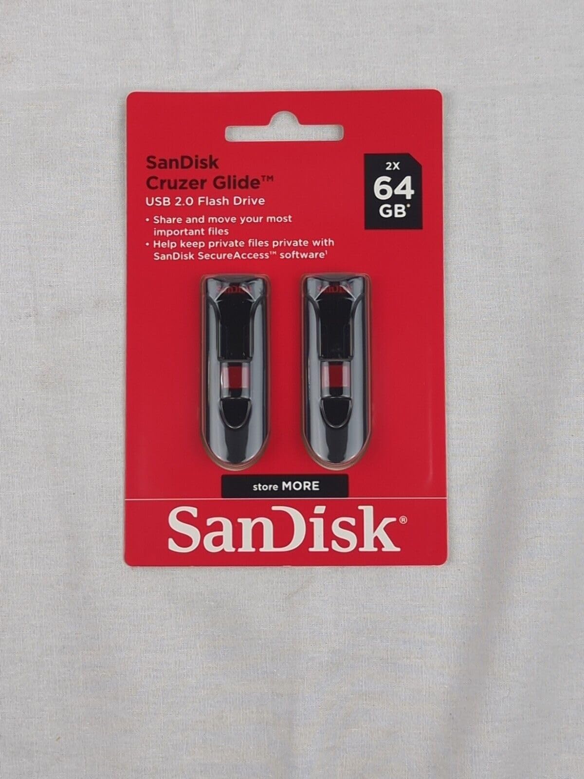 Amazon.com: SanDisk Cruzer Glide 64GB 2.0 USB Flash Drive - Set of 2 ...