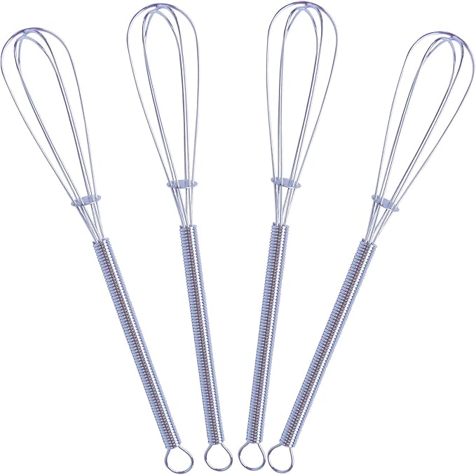 Amazon.com: 4 Pcs 7 Inch Mini Whisk | Small Wire Kitchen Whisks - Small ...