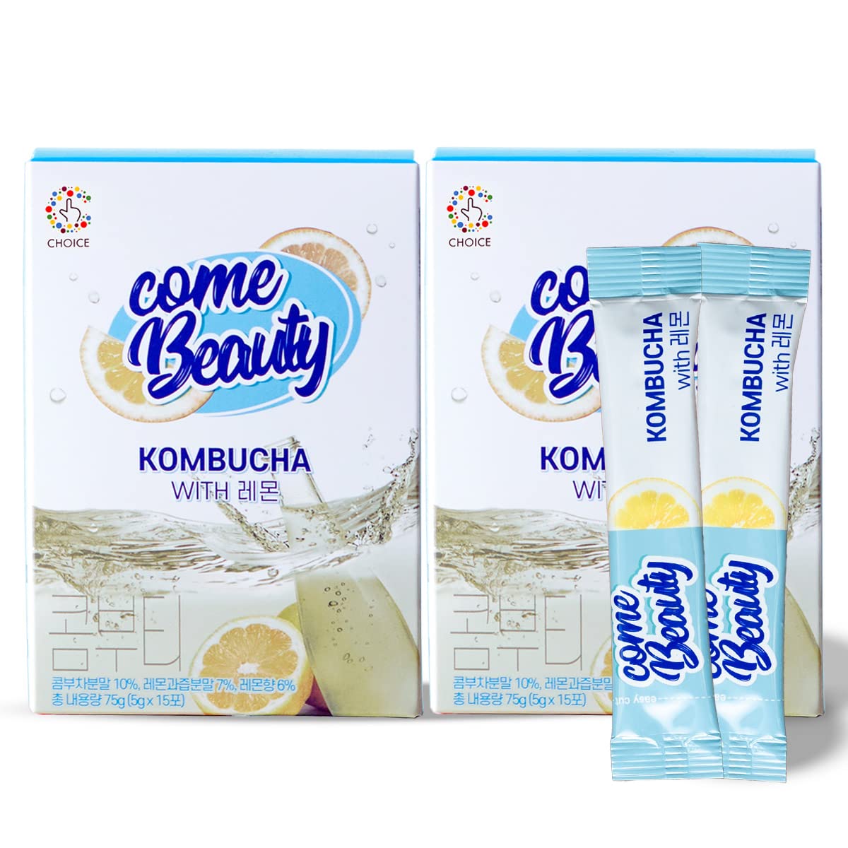 Amazon.co.jp: コンブチャ (レモン味2箱)5g×30p Kombucha 発酵紅茶 パウダータイプ 酵素ドリンク ダイエットティー : 食品・飲料・お酒