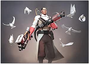 Amazon.com: Displate Official Team Fortress 2 Metal Poster Magnetic Mounting Included Licensed ...