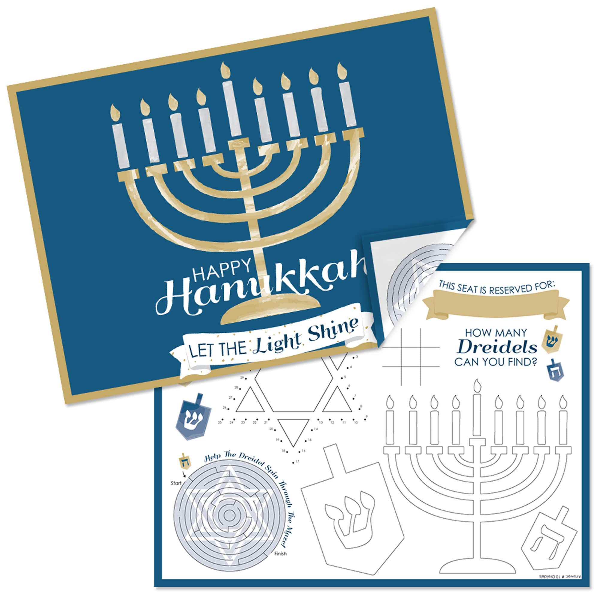 Amazon.com : Big Dot of Happiness Happy Hanukkah - Paper Chanukah ...