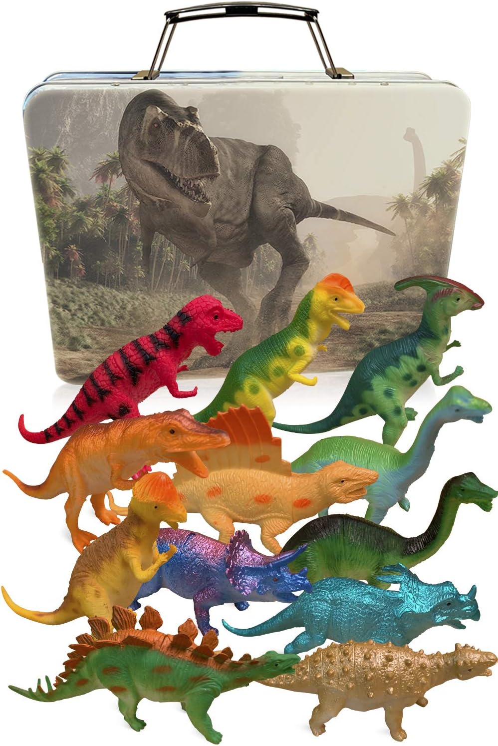 Amazon.com: 3 Bees & Me Dinosaur Toys for Boys and Girls with Storage ...
