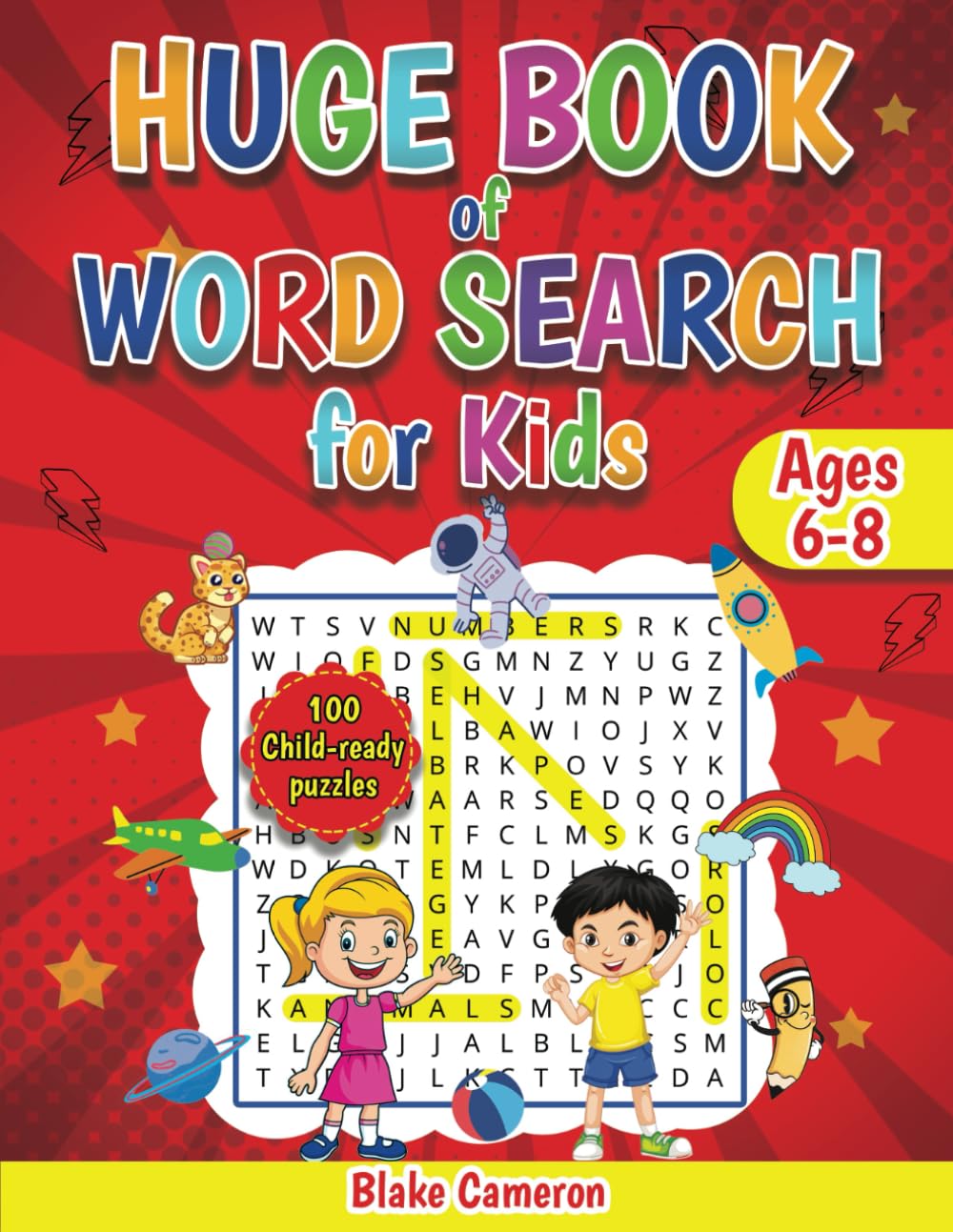 Huge Book of Word Search for Kids Ages 6-8: 100 Themed Child-Ready ...