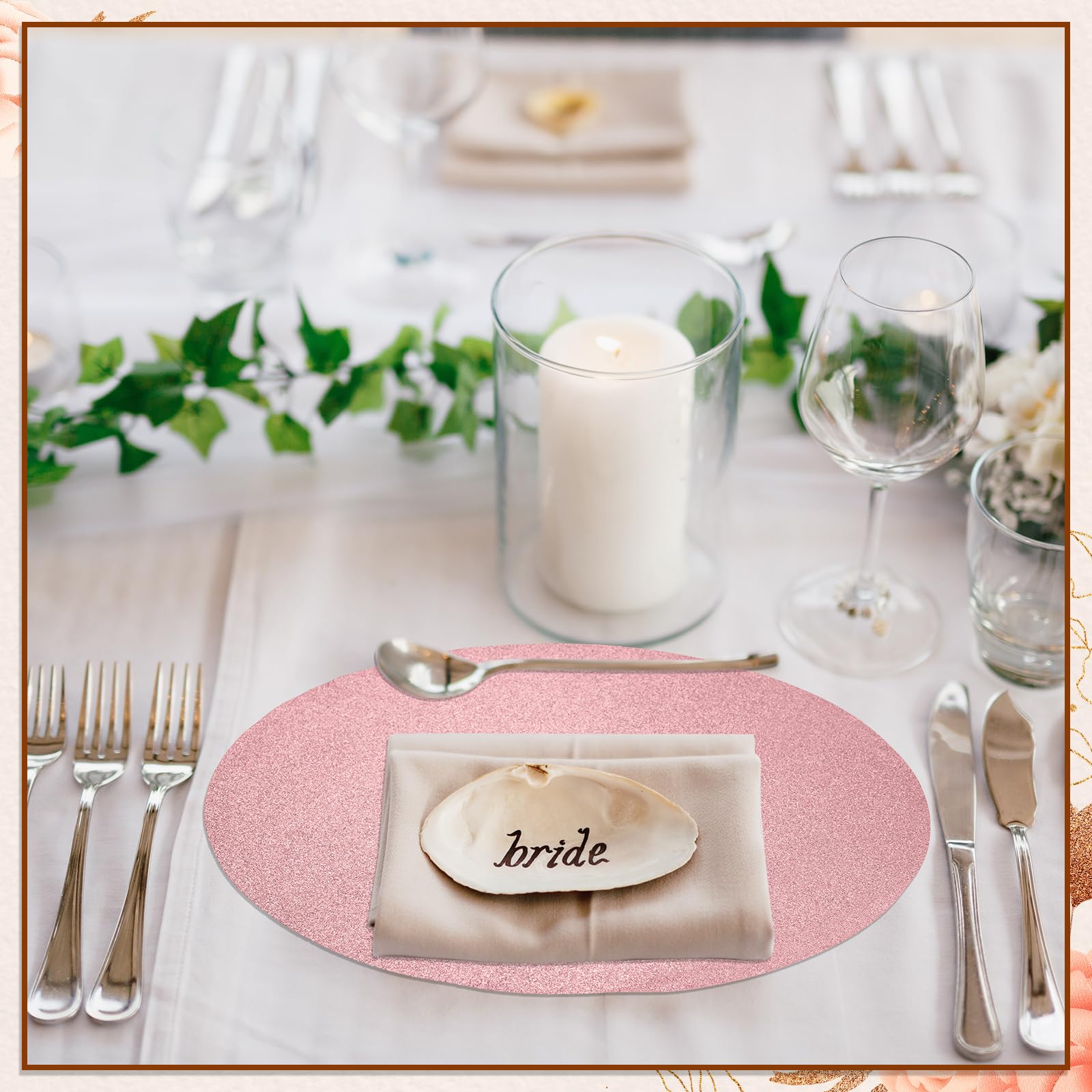 200 Pcs Glitter Placemats Glitter Table Mats Round Placemats Round ...