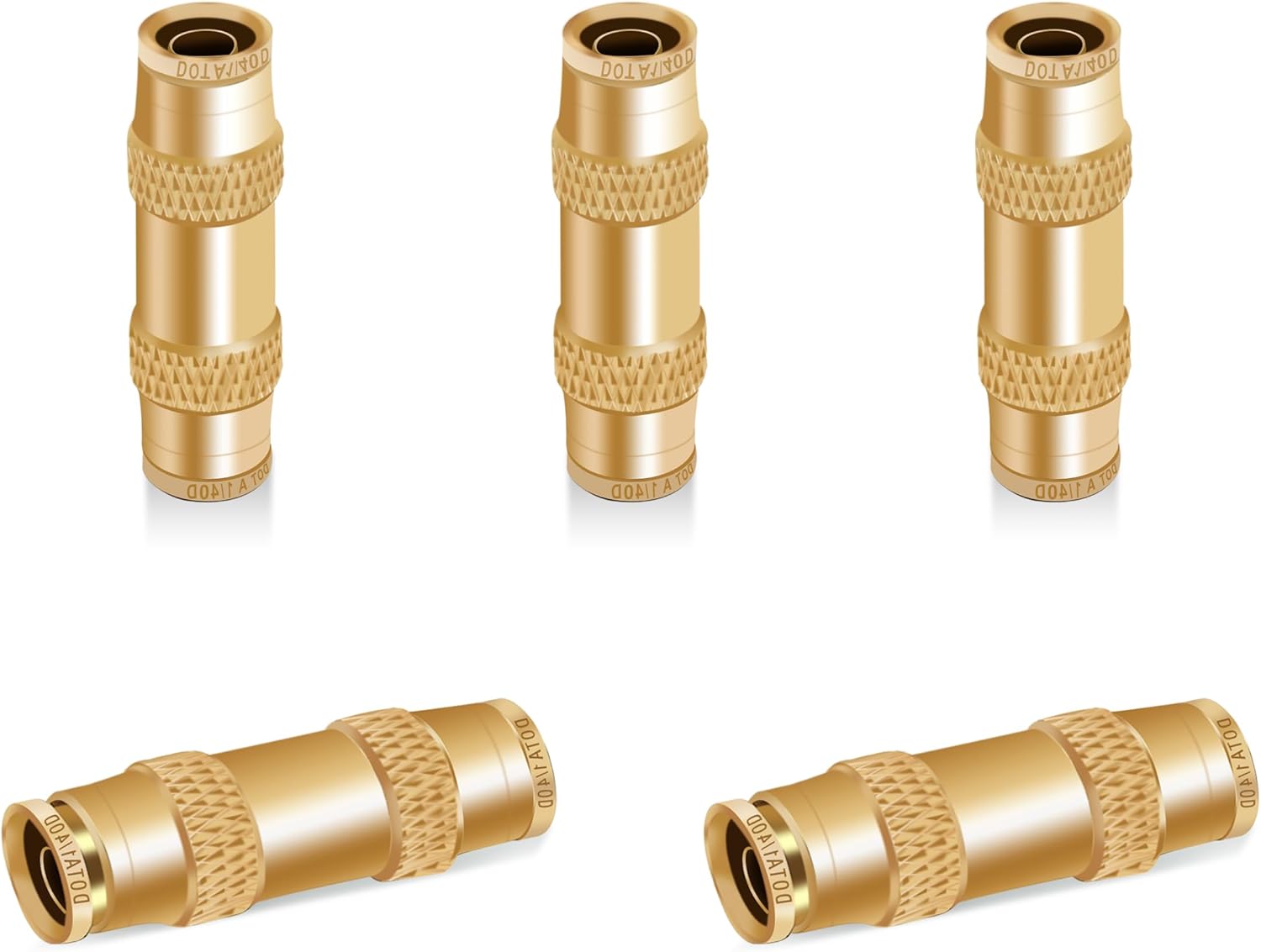Daptemn 1/4" Push To Connect Fittings, 5PCS DOT Brass Air Brake Line ...
