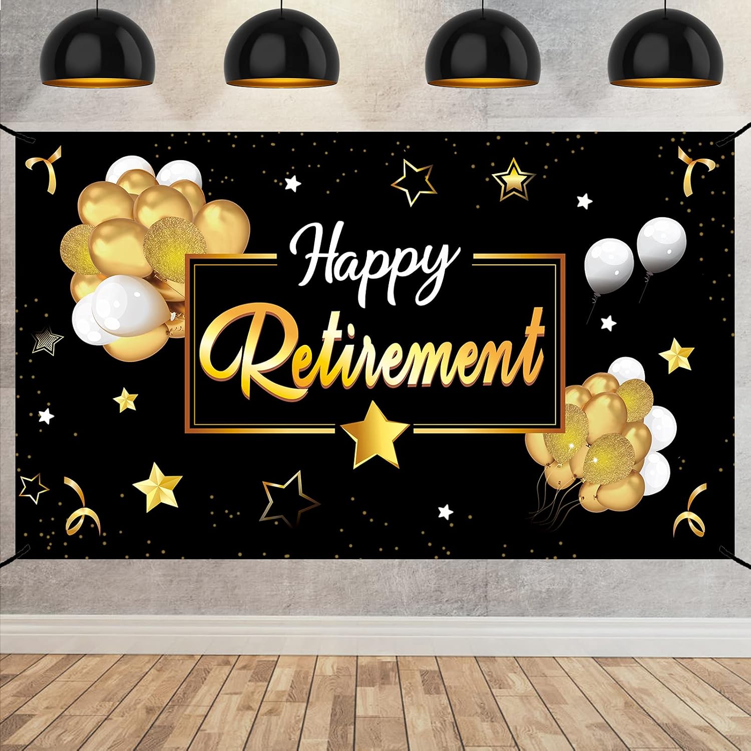 Buy Happy Retirement Party Banner Backdrop Decorations, Extra Large ...