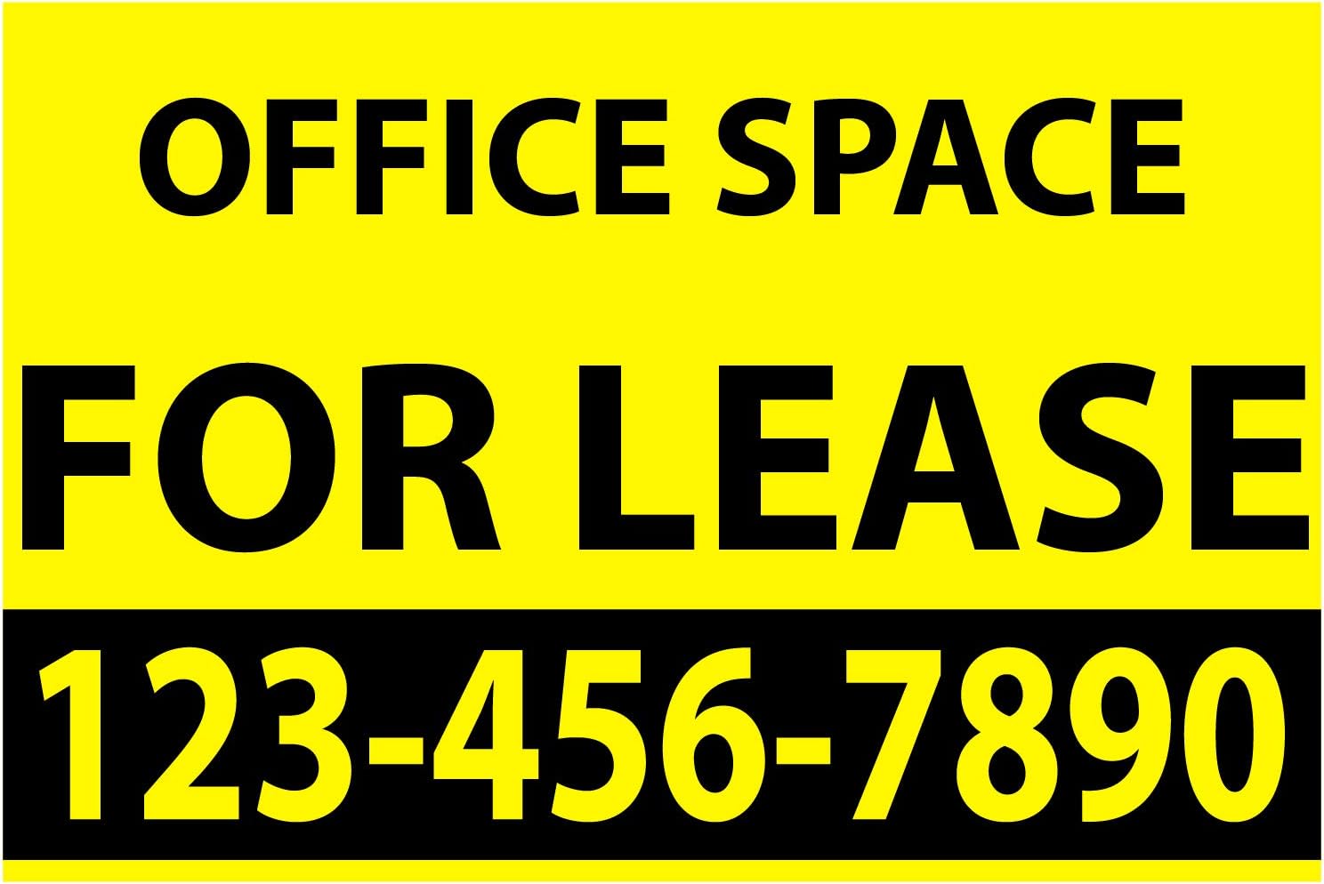 Amazon.com: BannerBuzz Office Space for Lease Vinyl Banner 11 oz with ...
