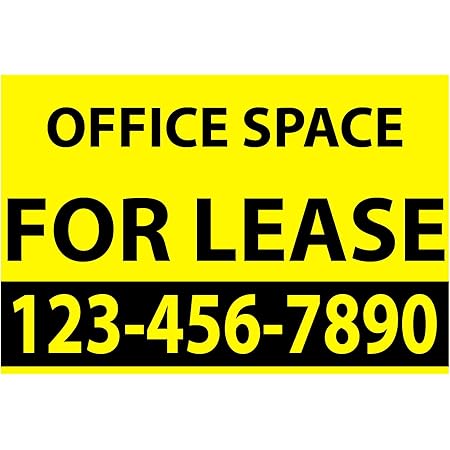 Amazon.com: Office Space Available Yard Sign Personalized 24" x 18 ...