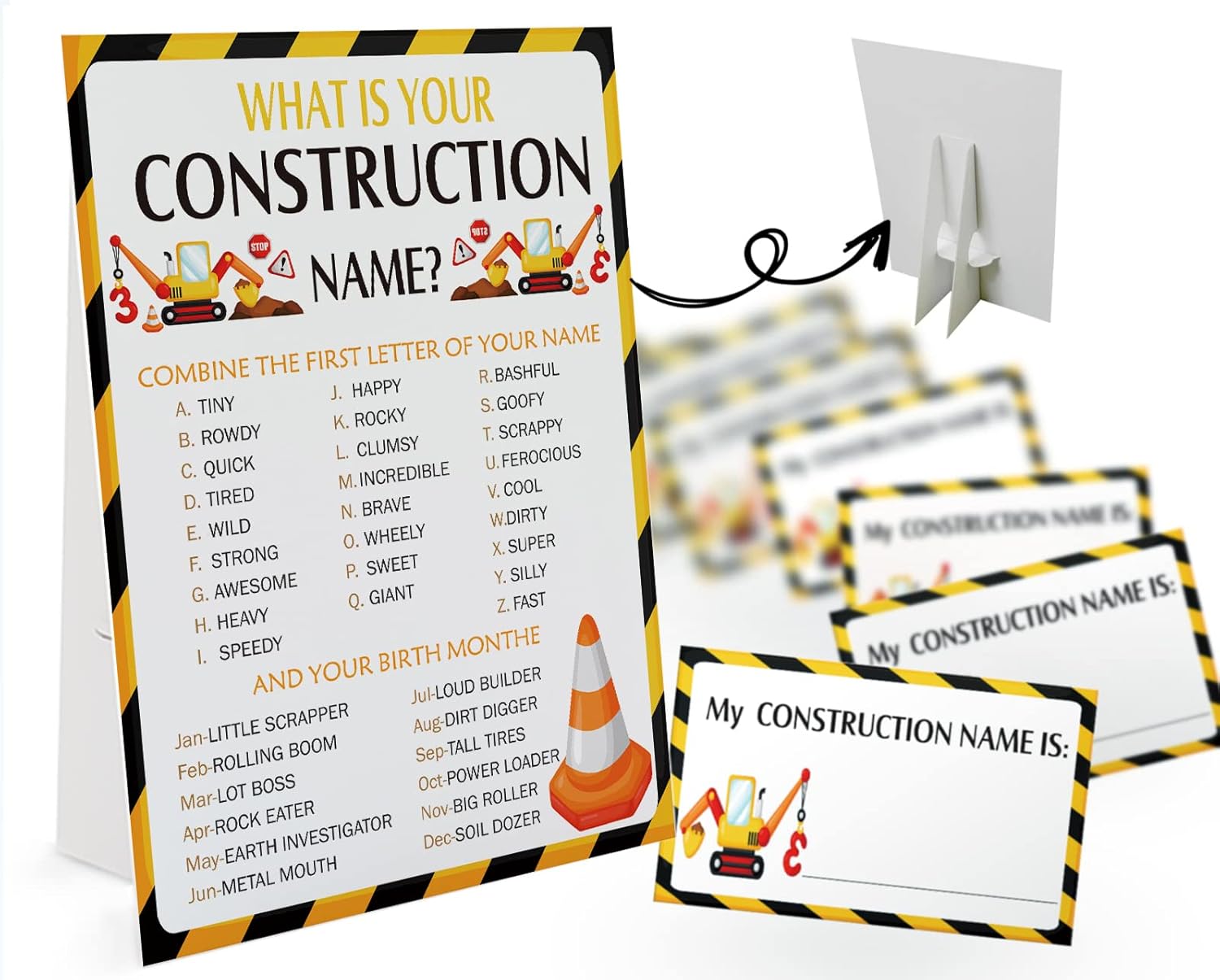 Amazon.com: What's Your Construction Name Game (1 Construction Theme ...