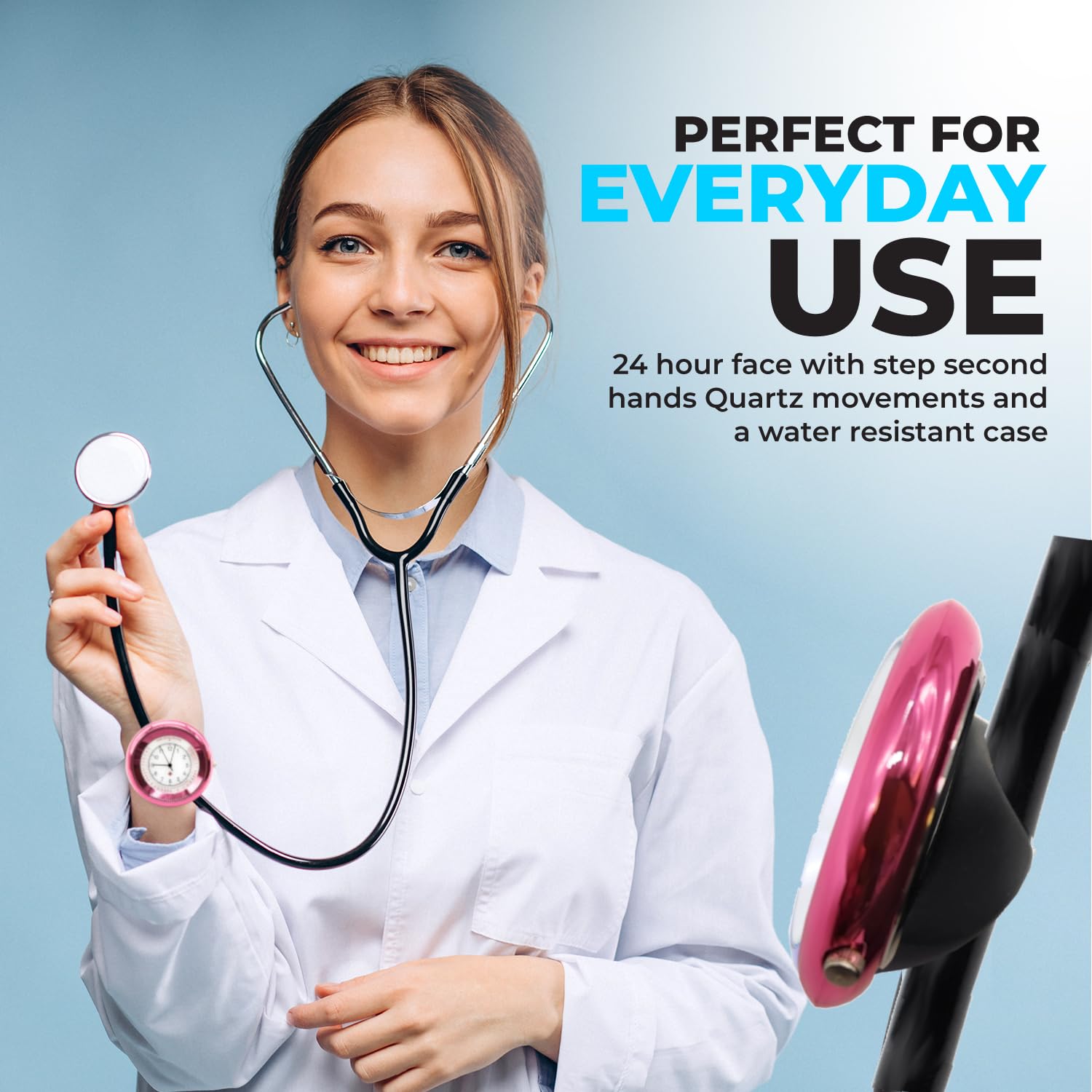 Snapklik.com : Nurse Stethoscope Watch - Lightweight Metal Frame ...