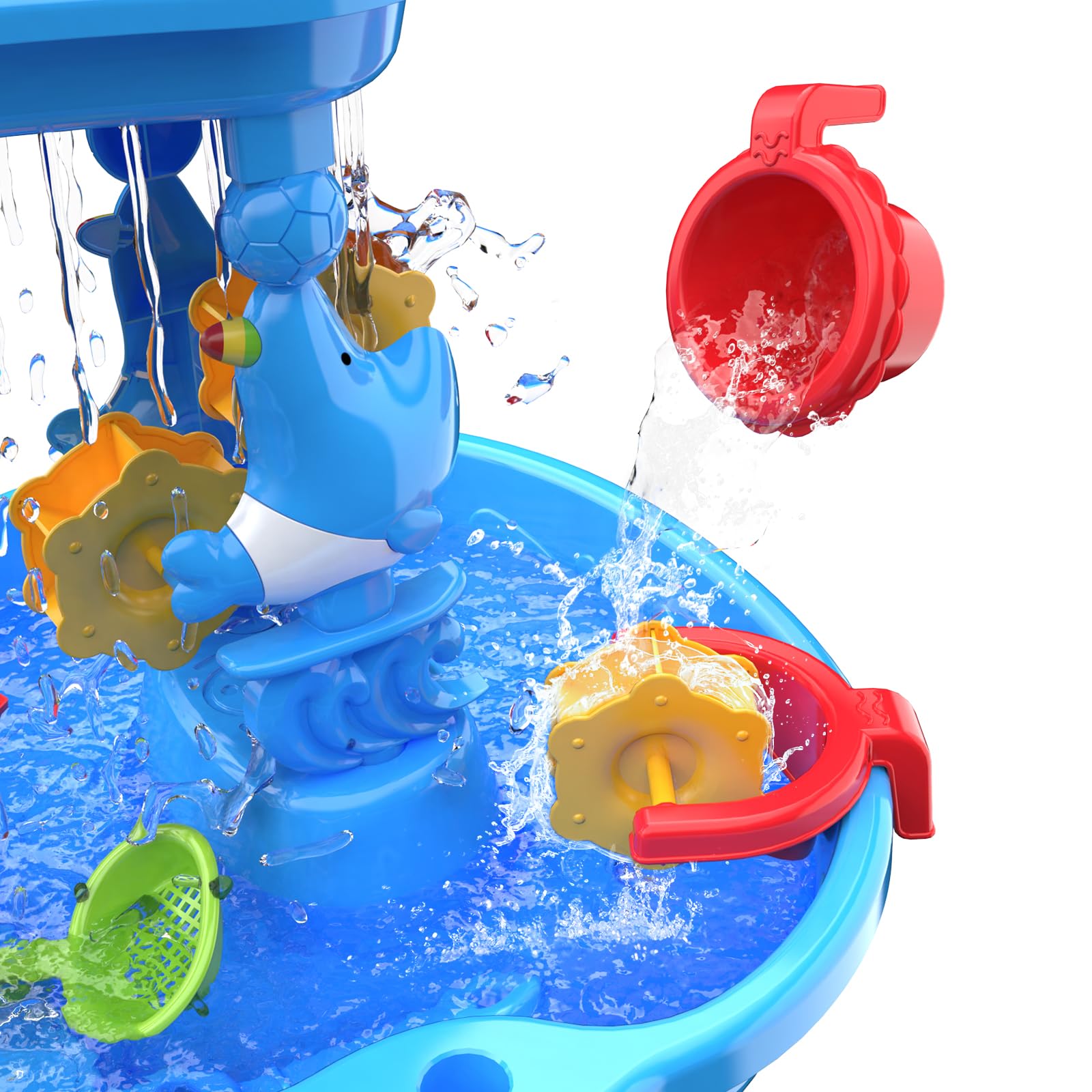 Snapklik.com : Toddler Water Table Kids Sand And Water Table 3-Tier ...