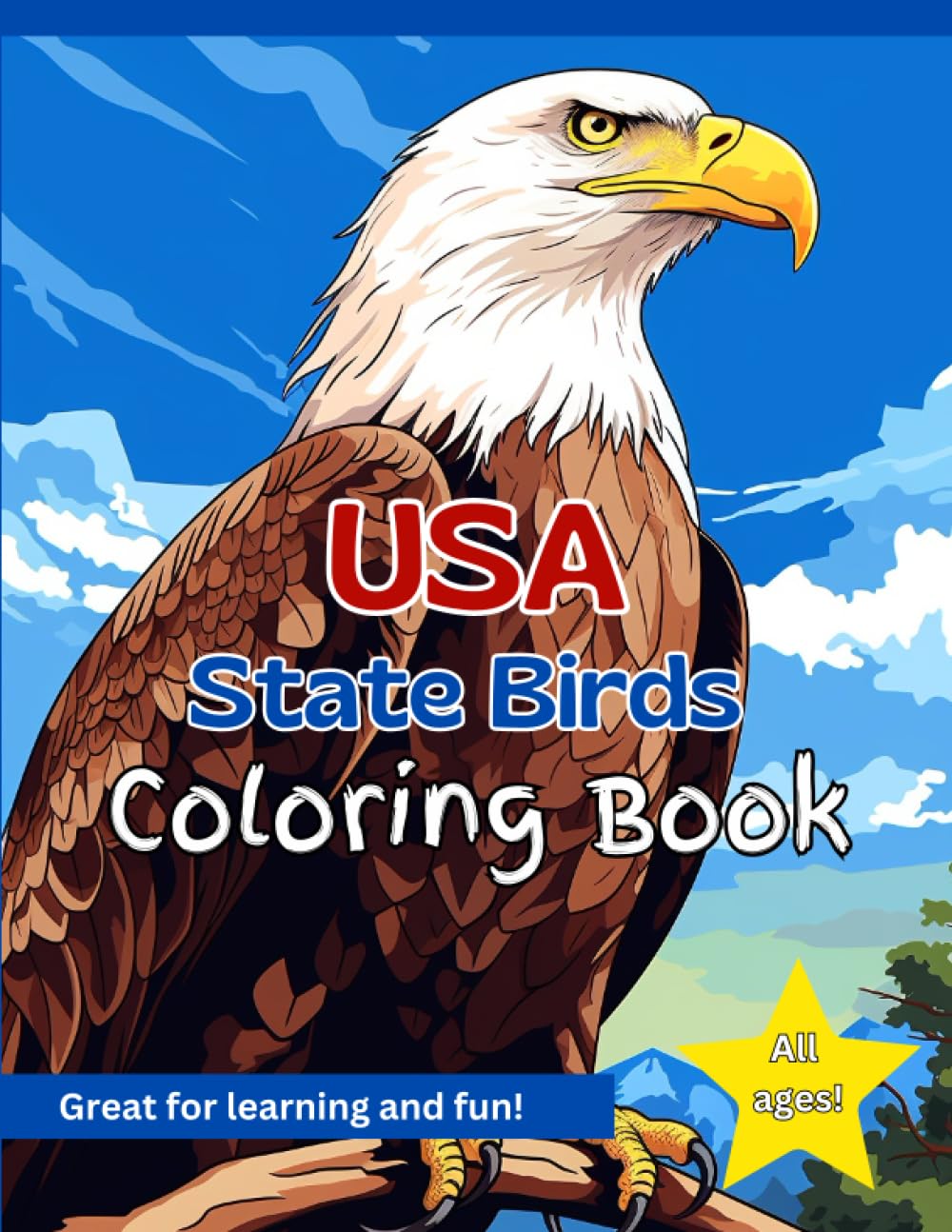 USA State Birds Coloring Book: Amazing Coloring Book of all 50 State ...