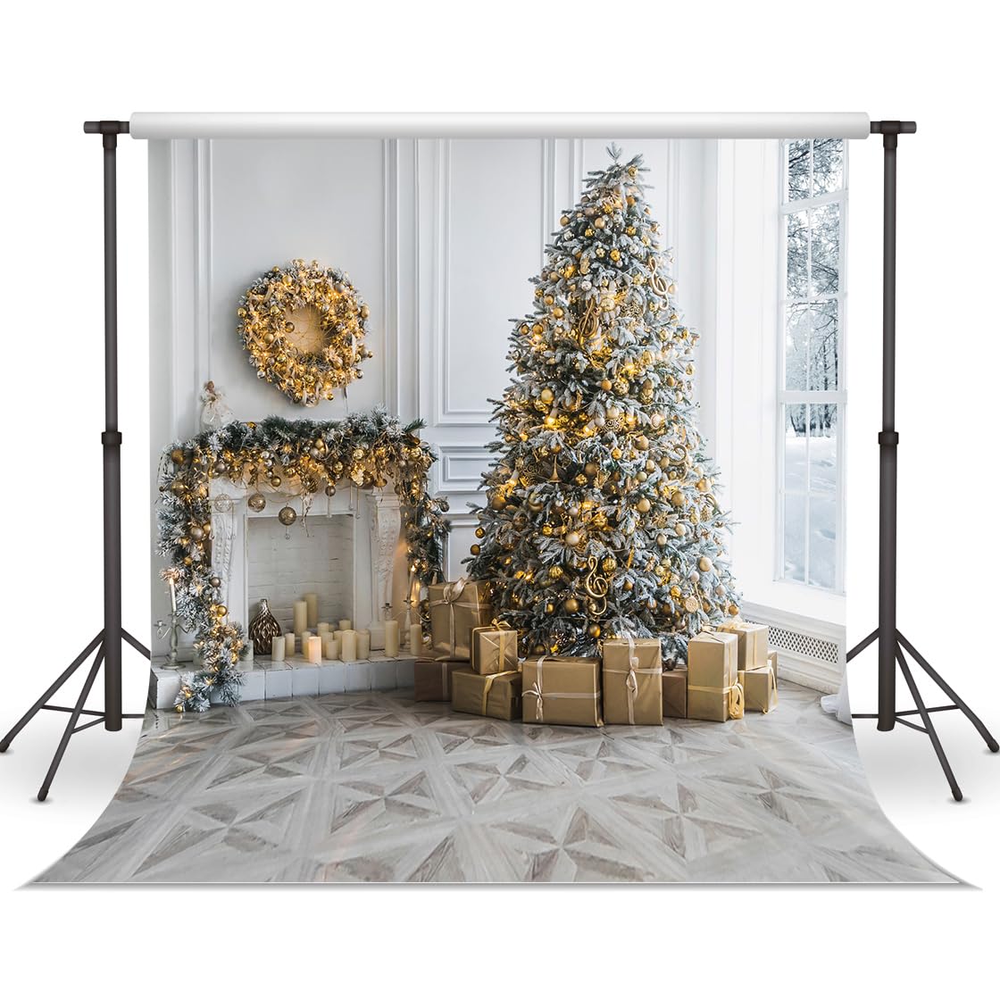 Amazon.com : WOLADA Christmas Backdrop Christmas Tree Photography ...