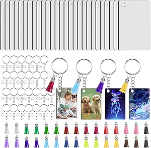 Amazon.com: Sibba 120Pcs Sublimation Keychain Blanks Bulk - MDF ...