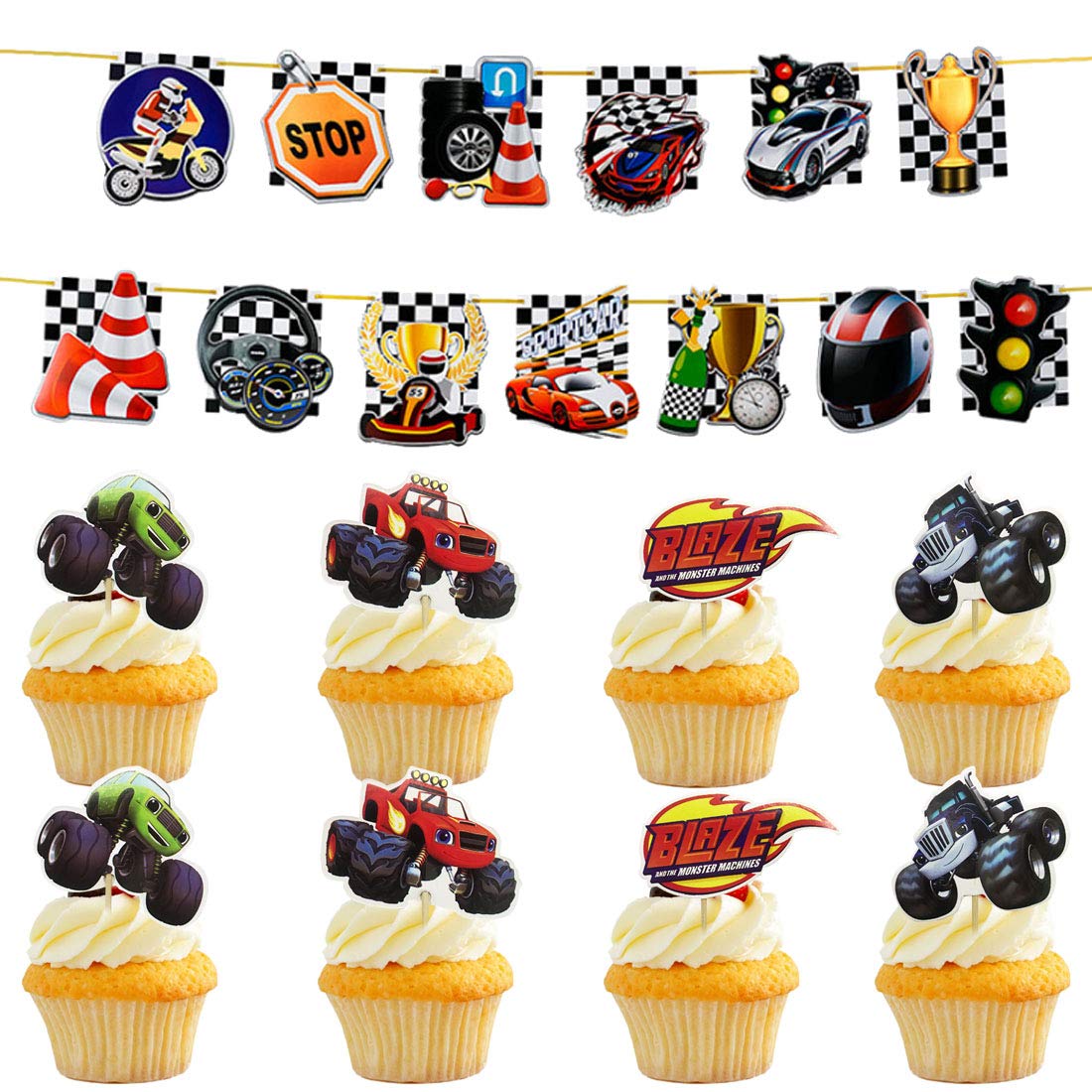 Buy 25 x Blaze and Machines Cake Topper ZSWQ-The Monster Machines ...