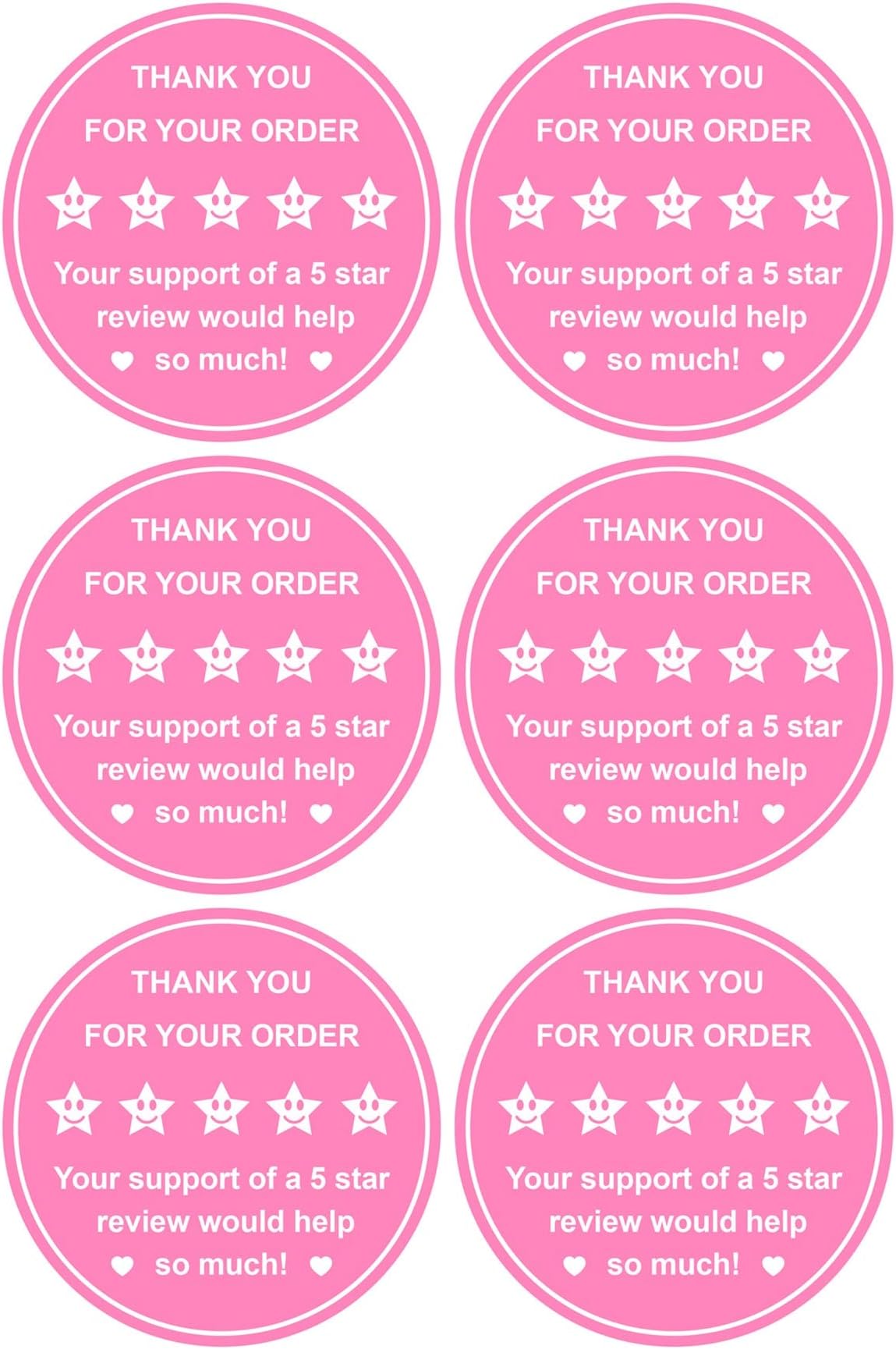 Amazon.com: 2 inch 300PCS Black 5 Star Delivery Labels Stickers ...