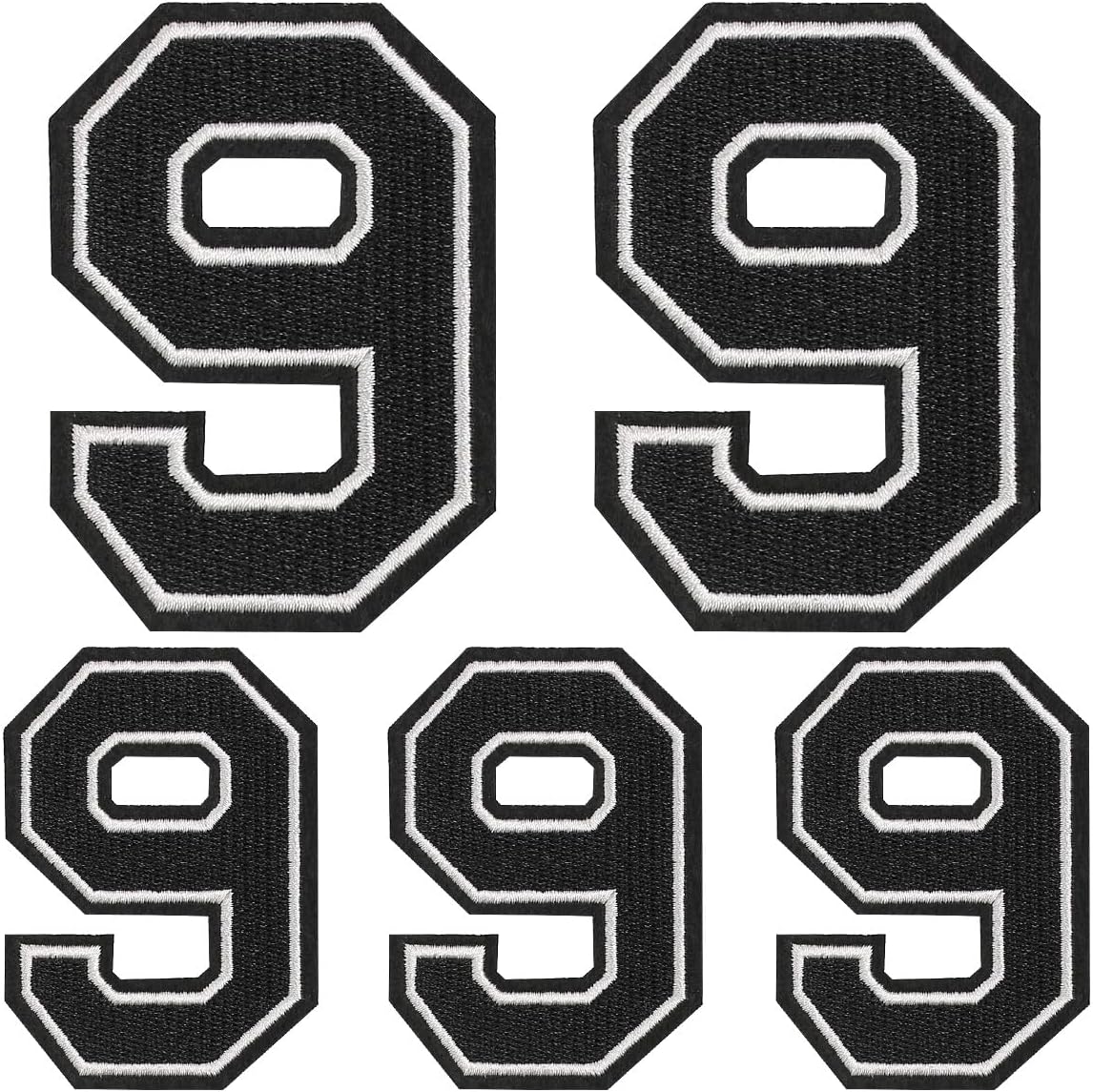 Amazon.com: Iron on Numbers Patches, 5 Pieces Full Embroidered Numbers ...