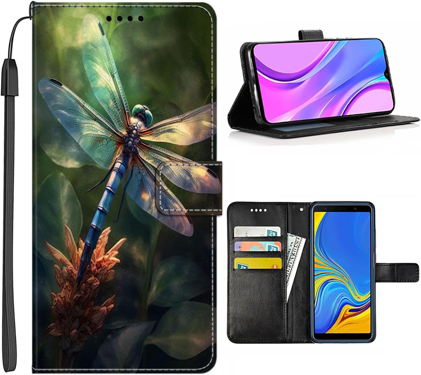 SHENCANG BLUE Walletcase for Samsung Galaxy A6 A60 A7 A70S A71 A72 A73 ...