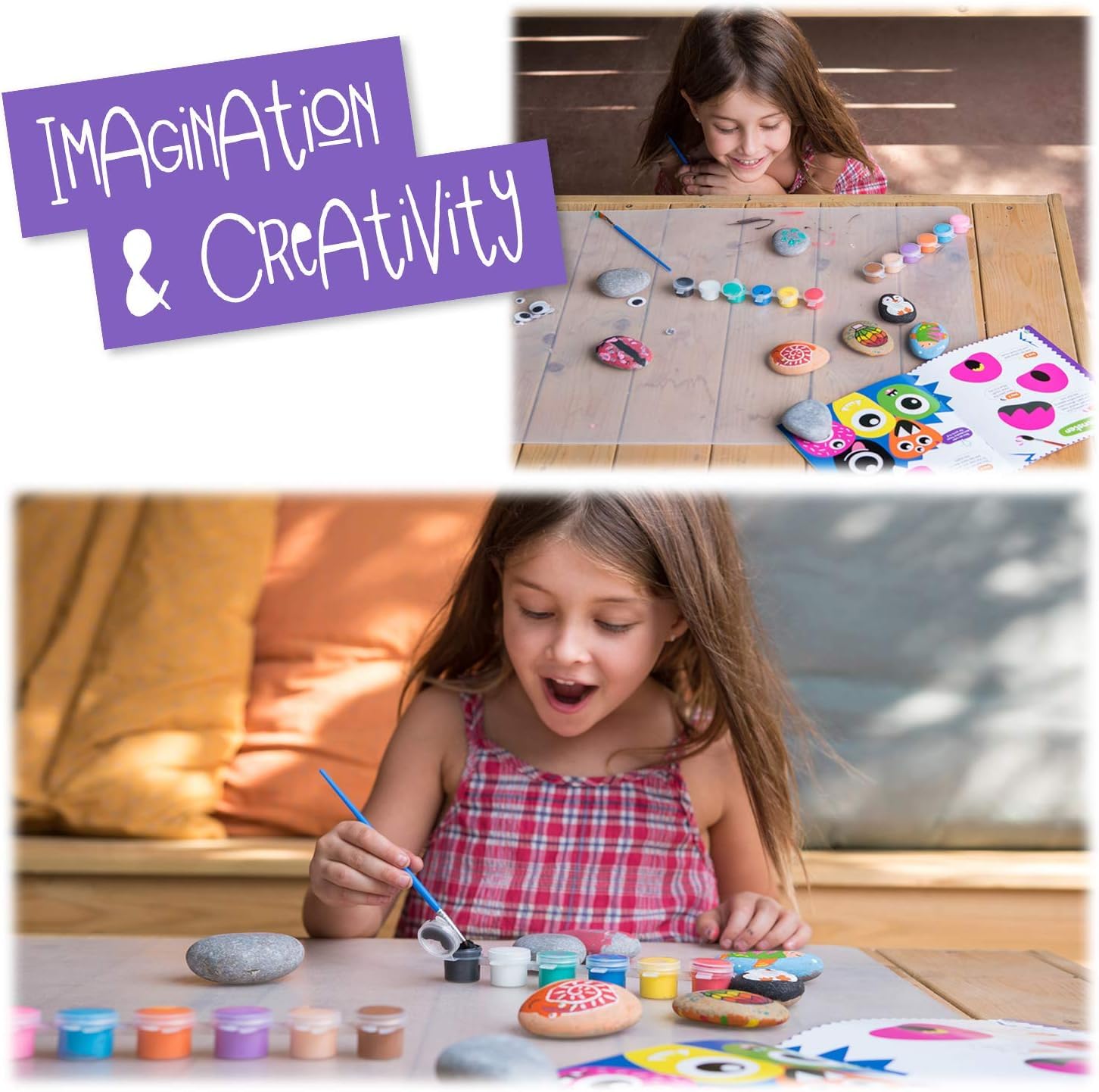 Rock Painting Kit Age 4-8 Pebbles for Painting Stone Painting Kit for ...