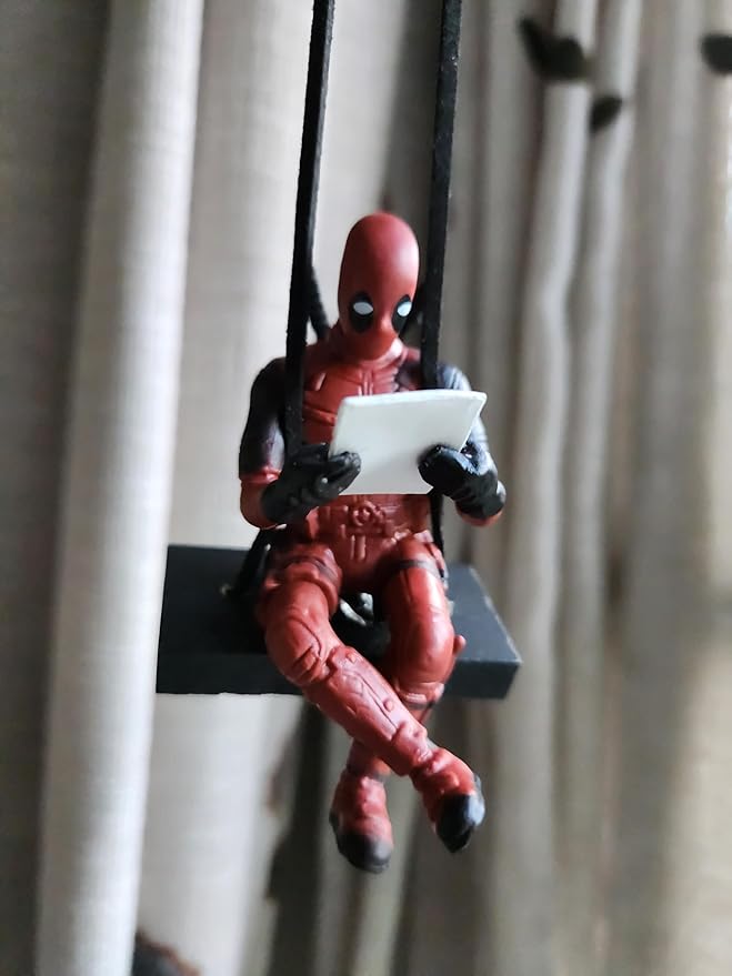 Amazon.com: Funny Anime Car Mirror Hanging Accessories - Deadpool ...