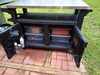 Amazon.com : Keter Unity XL Portable Outdoor Table with Stainless Steel ...