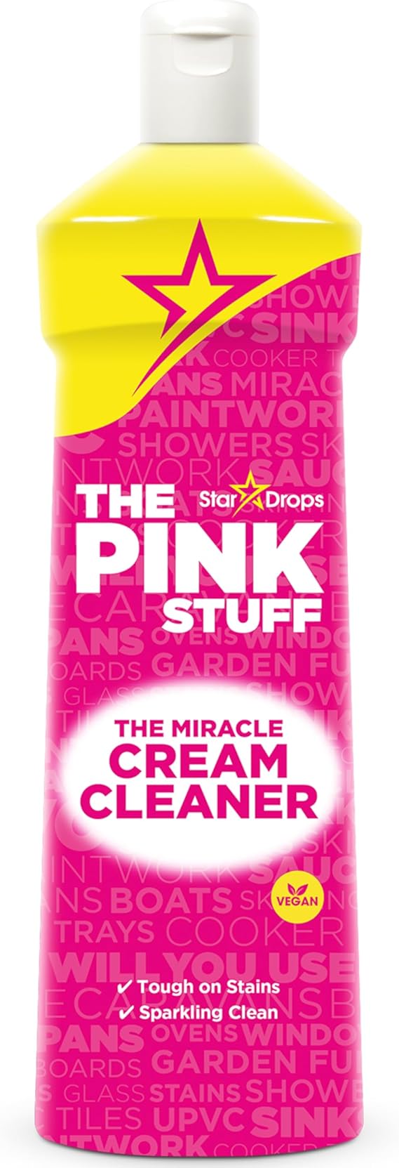 The Pink Stuff Miracle Cream Cleaner - 100% Natural Ingredients & Vegan ...