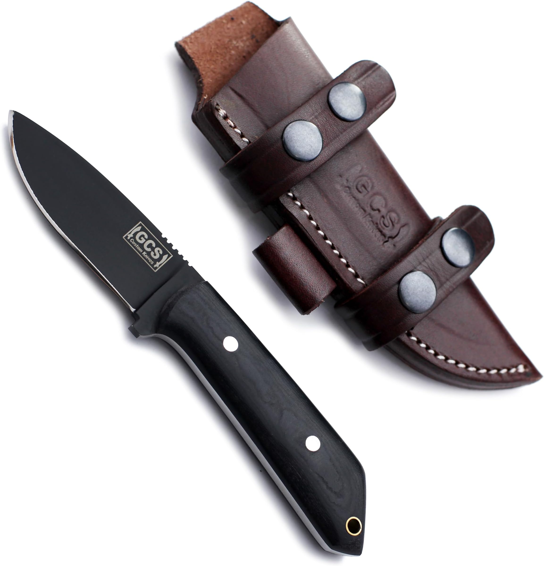 Amazon.com : GCS Handmade D2 steel Hunting Knife G10 Handle Fixed Blade ...